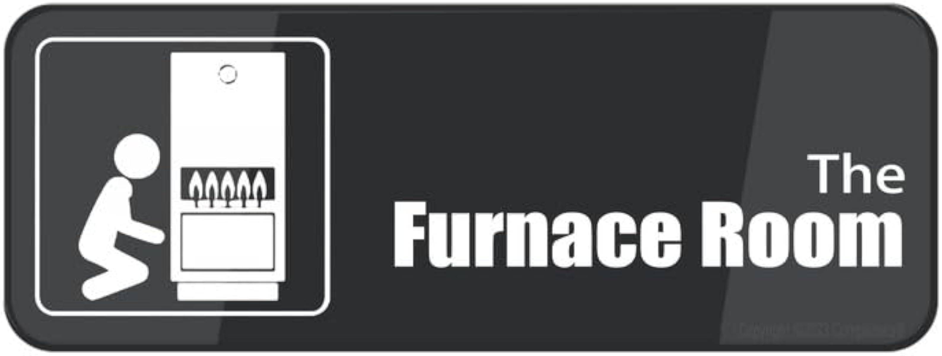 Informative The Furnace Room Sign Door Sign Wall Decal For Offices ...