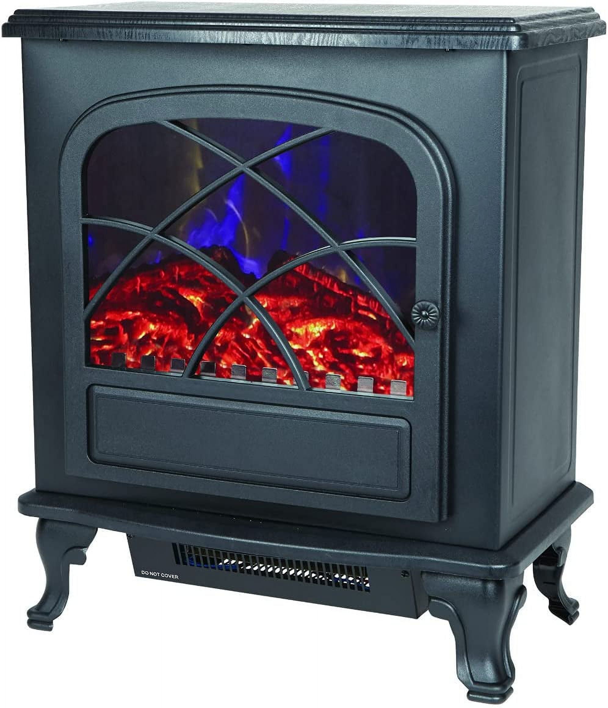 Infrared Electric Fireplace Stove Heater with - L21.26 x W11.15 x H26.77 hes, Black - Walmart.com