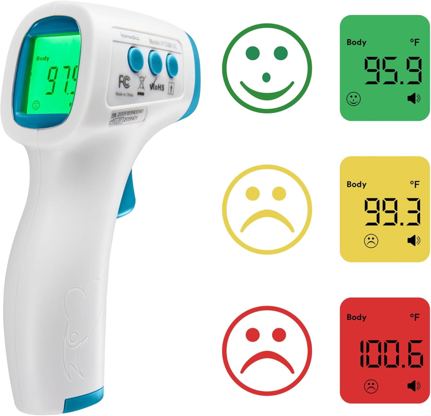 Infrared Forehead Thermometer with Non-Contact, Clinically Proven Fast ...