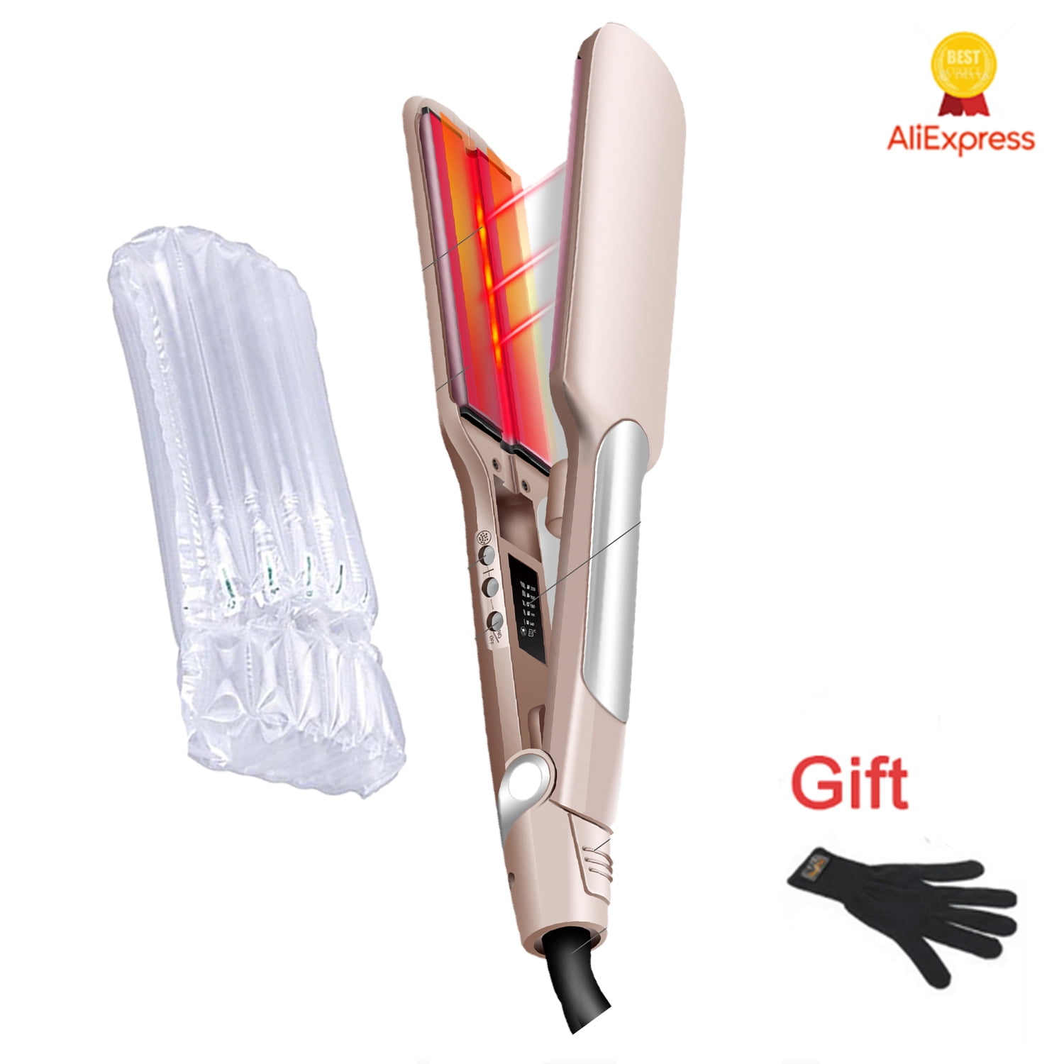 Infrared Hair Straightener Salon 2 Inch Wide Plate Straighter Iron ...