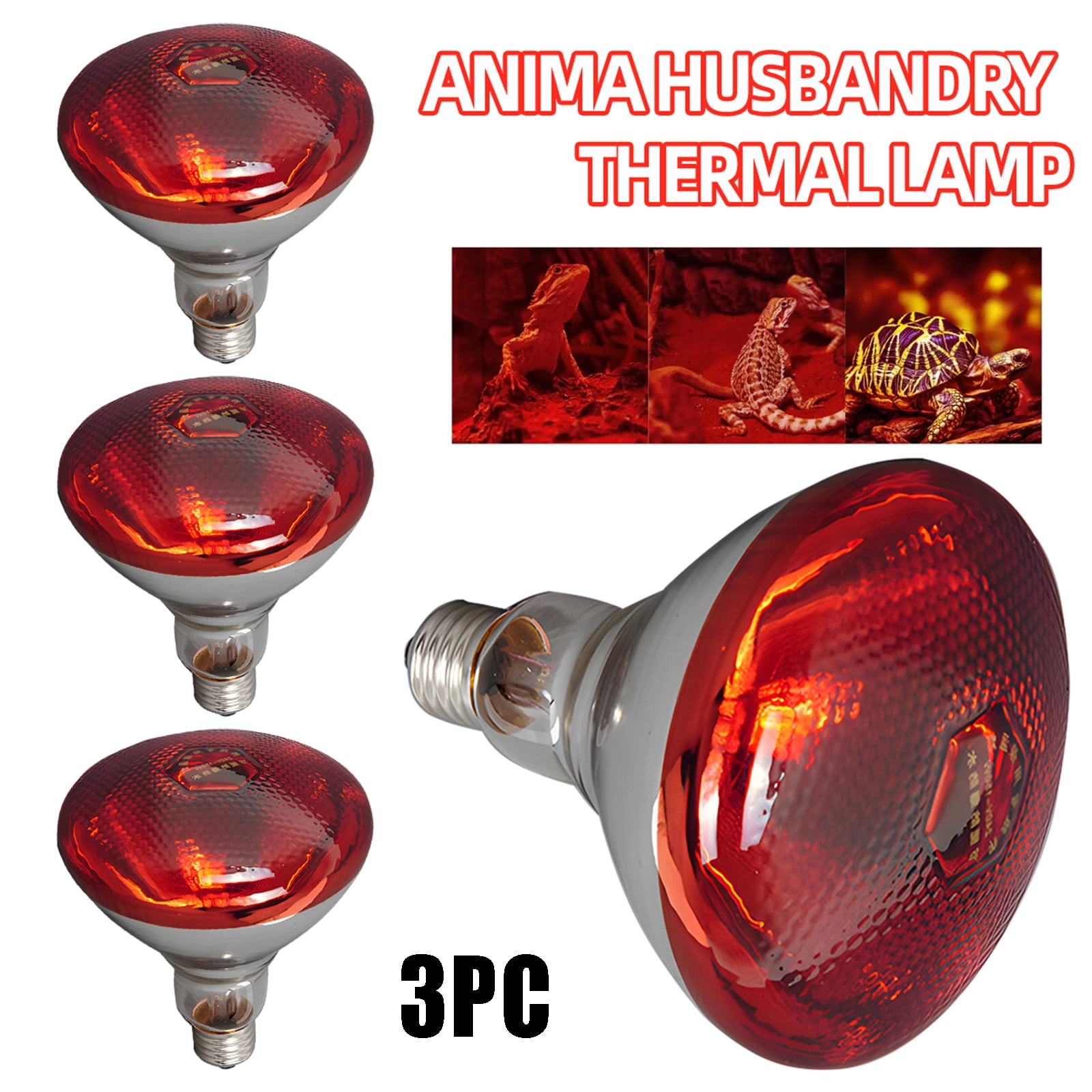 Infrared Light Bulb,Infrared Heat Lamp for Poultry, 250W Infra Red Heat ...