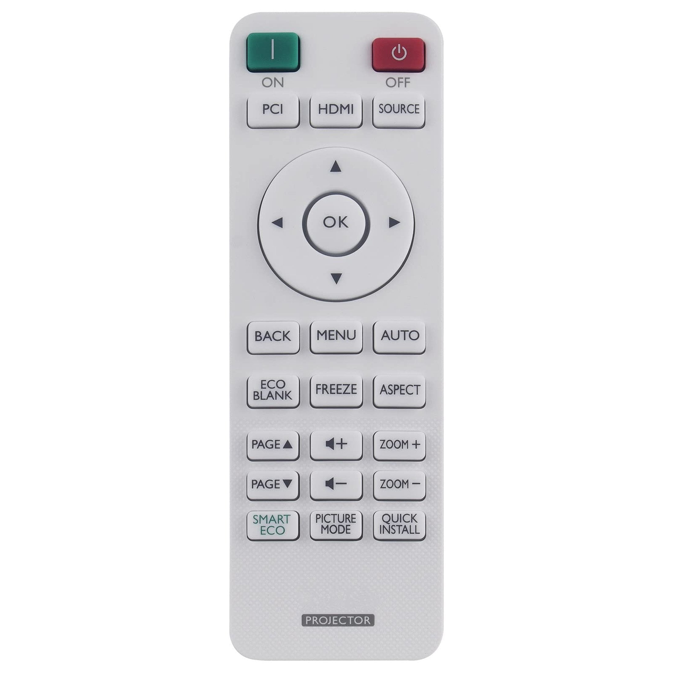 Infrared Remote Control Replacement for Benq Projectors MS560 Series ...