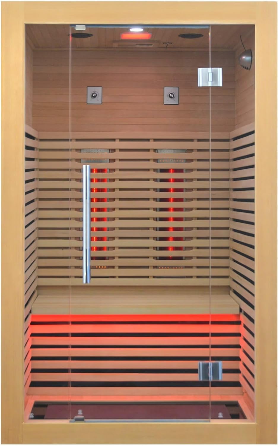 Infrared Sauna Room 2 to 3 Person 1832W Low EMF + Carbon Plate Heater Indoor Dry Sauna, Home Spa ...