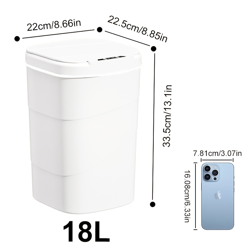 [Infrared Sensing Trash Can] 4.7 Gallon Motion Sensor Trash Can ...