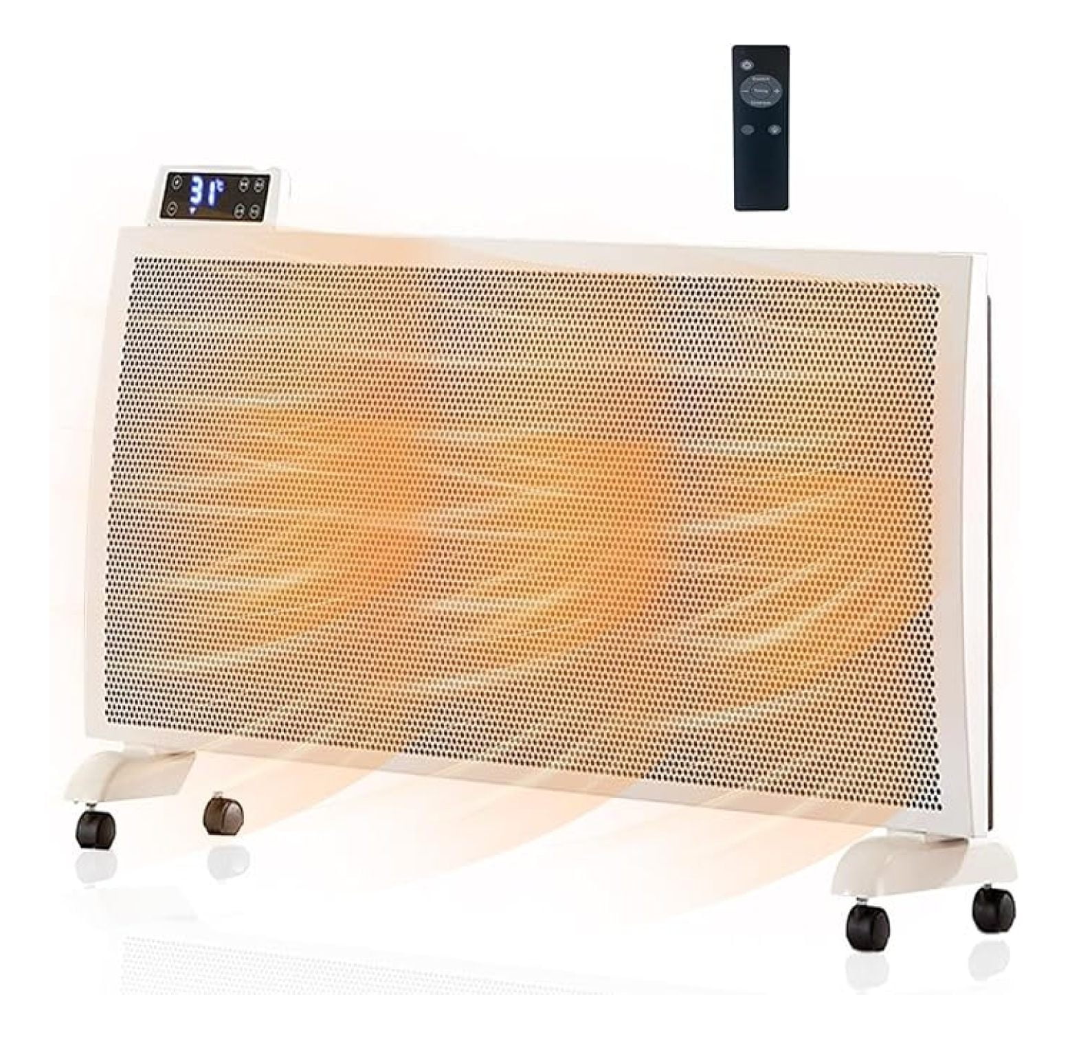 Infrared Space Heater Indoor Use, 1500W Quiet Mica Panel Heater for ...