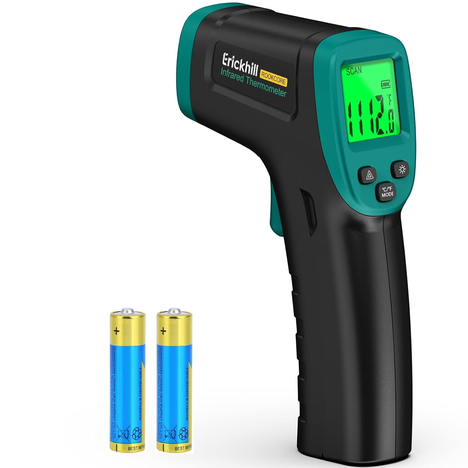 Infrared Thermometer -50℃~600℃ Adjustable Emissivity Non-Contact Laser ...