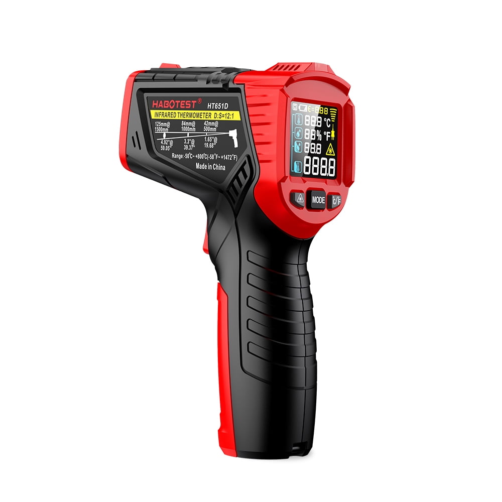 Infrared Thermometer -58°F1472°F, Digital Laser Thermometer with K-Type ...