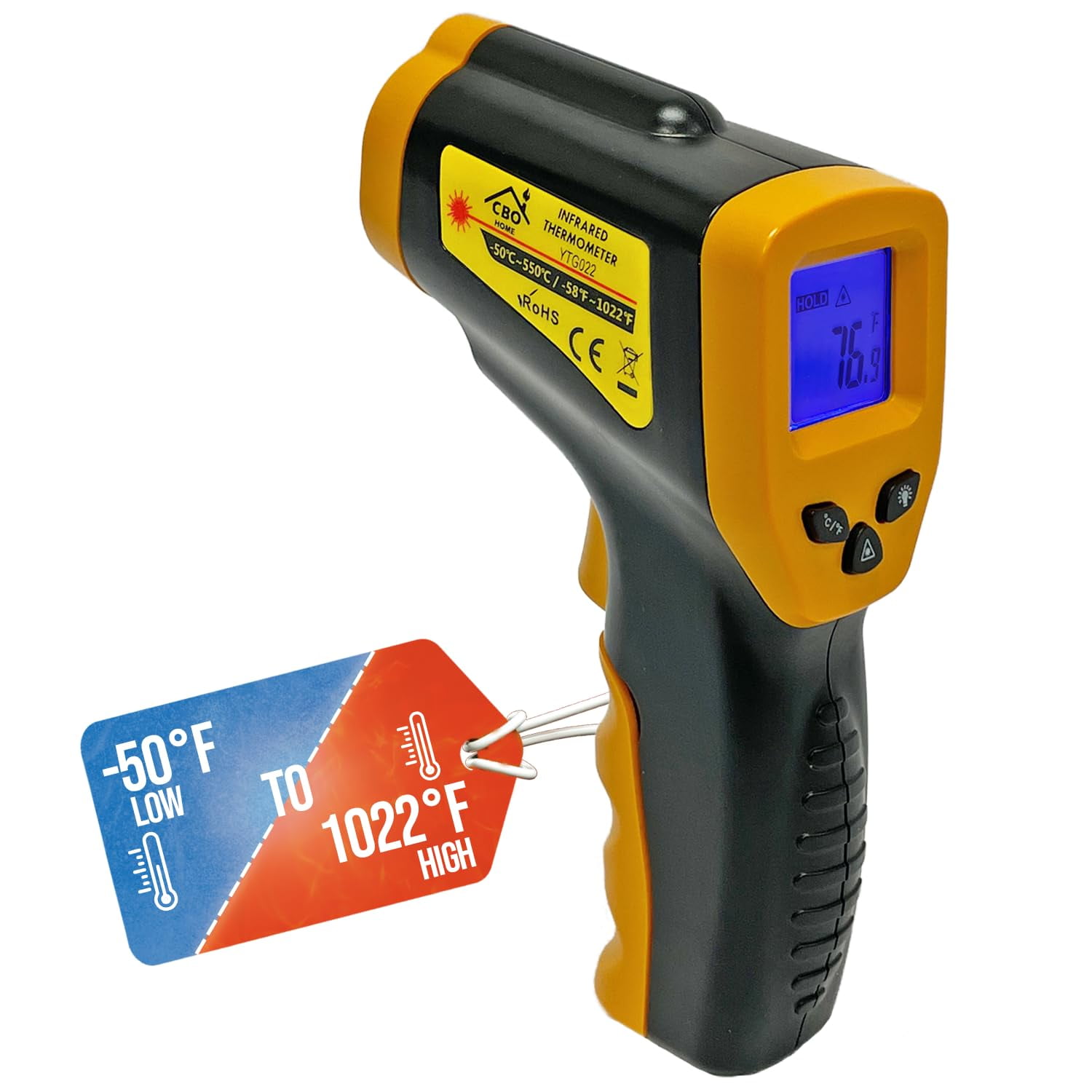 Infrared Thermometer Gun - Digital Food & Surface Temp Gun (-58F to ...