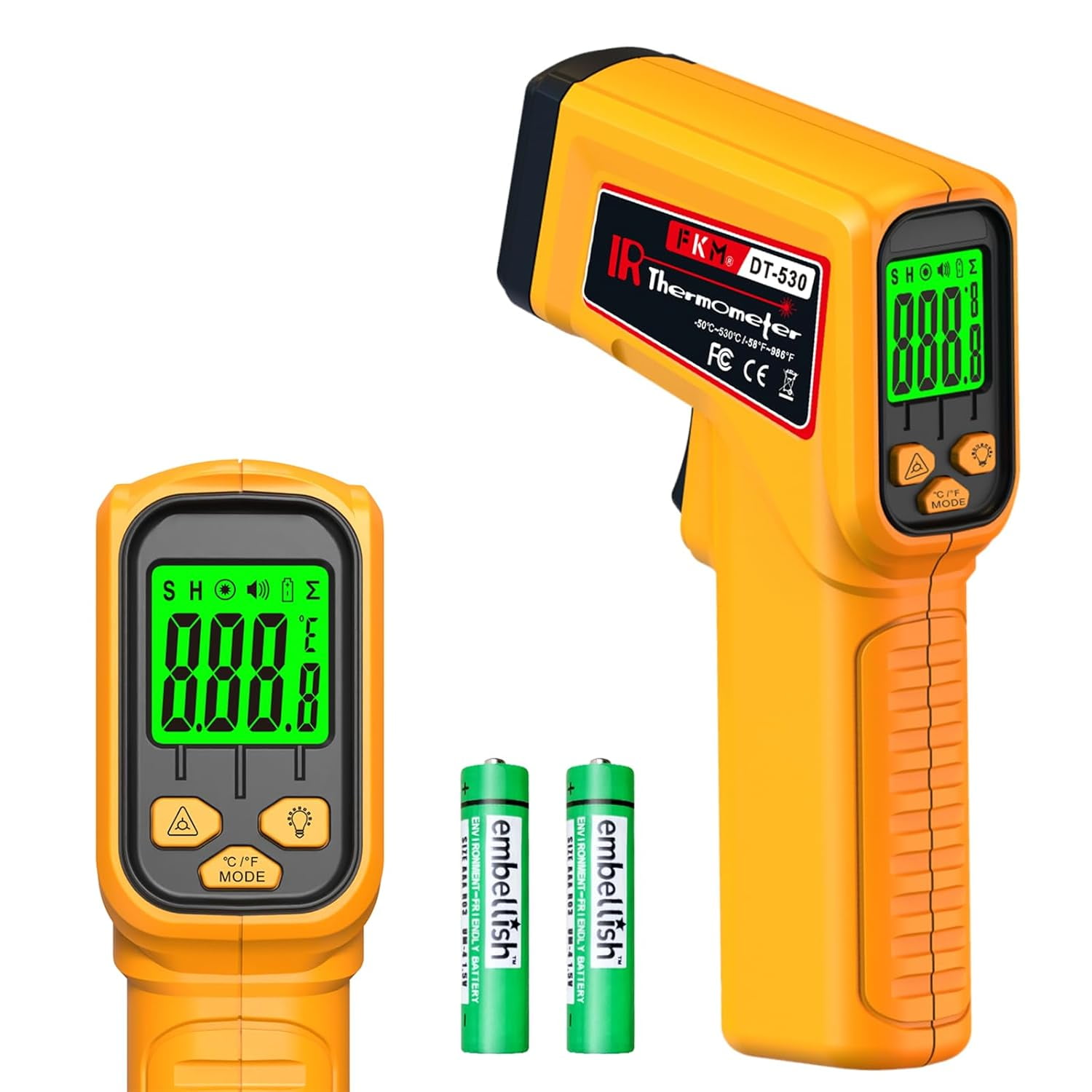 Infrared Thermometer Gun Non-Contact Laser Temperature Gun,-58°F~986°F ...