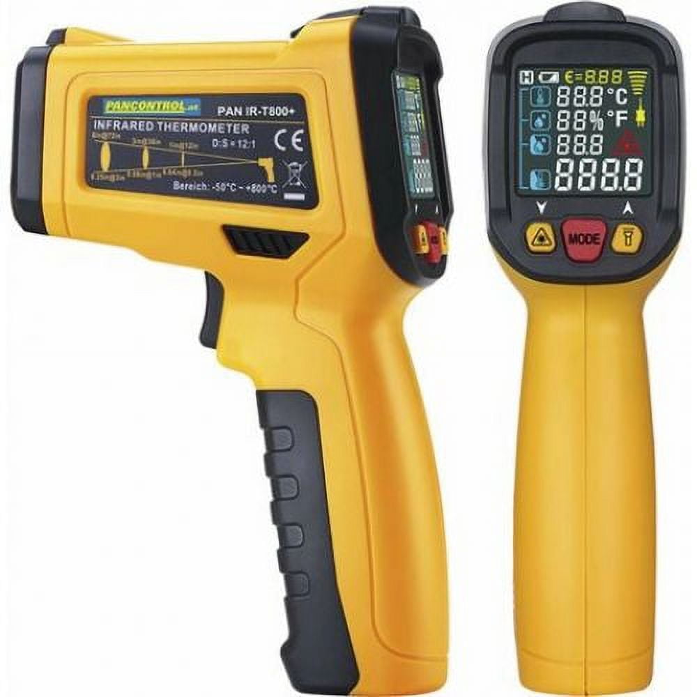 Infrared Thermometer Laser and IR Gun Probe Temperature Wireless LCD ...
