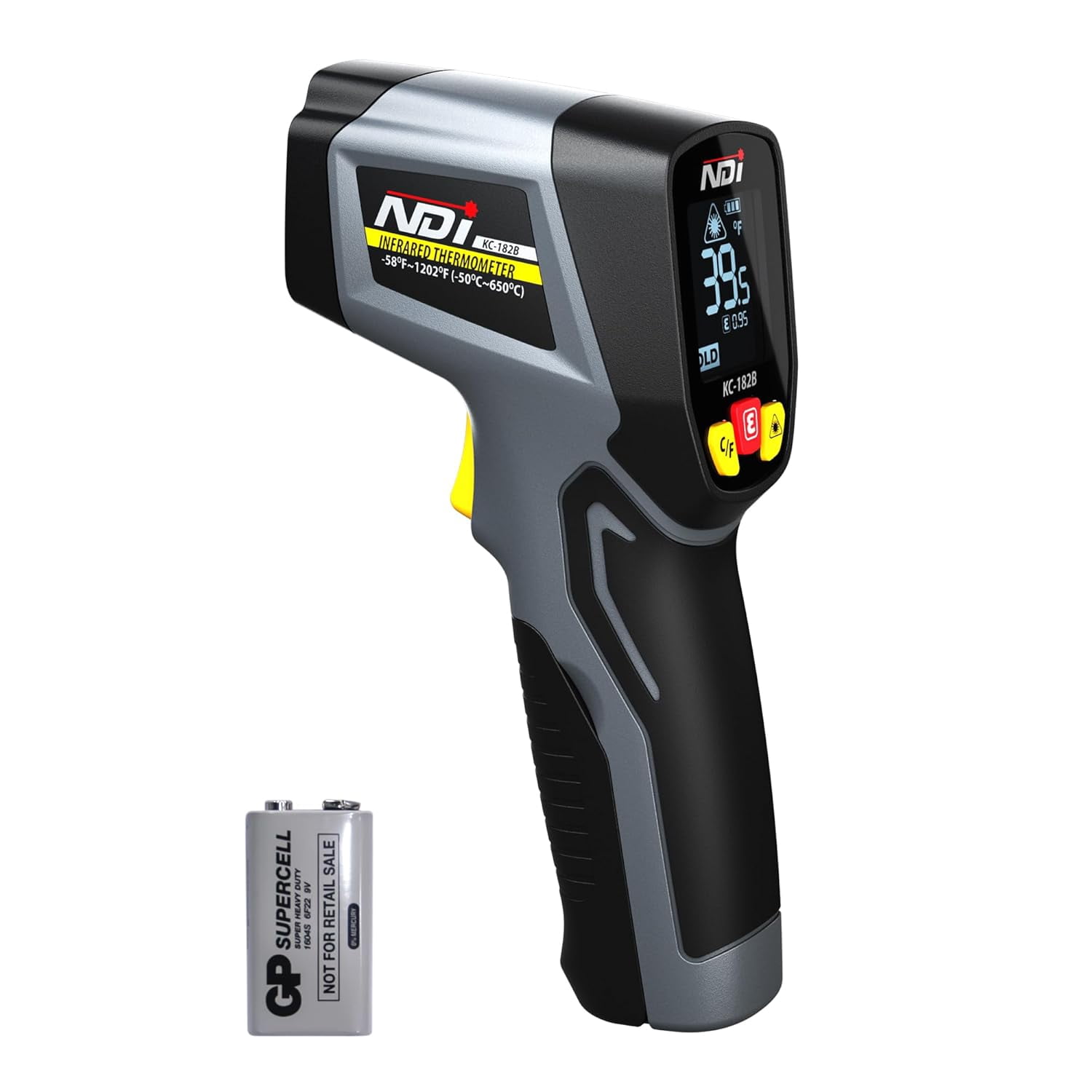 Infrared Thermometer Temperature Gun -58℉～1202℉, Digital Laser Surface ...