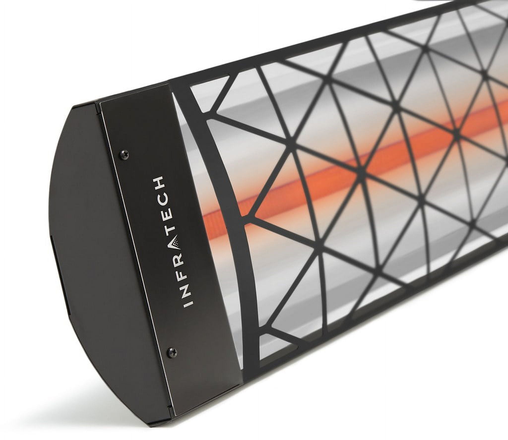 Infratech C3024BL1 Single Element Heater with Black Contemporary Motif ...
