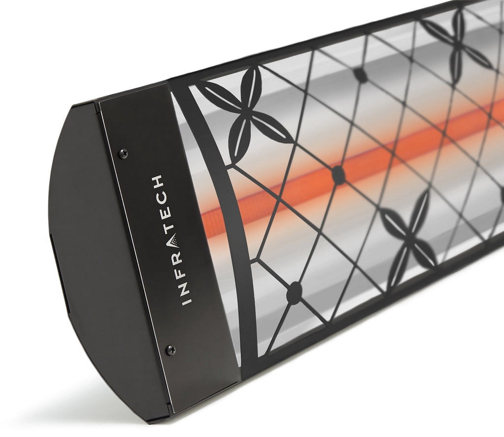 Infratech C4024BL4 Single Element Heater with Black Traditional Motif ...