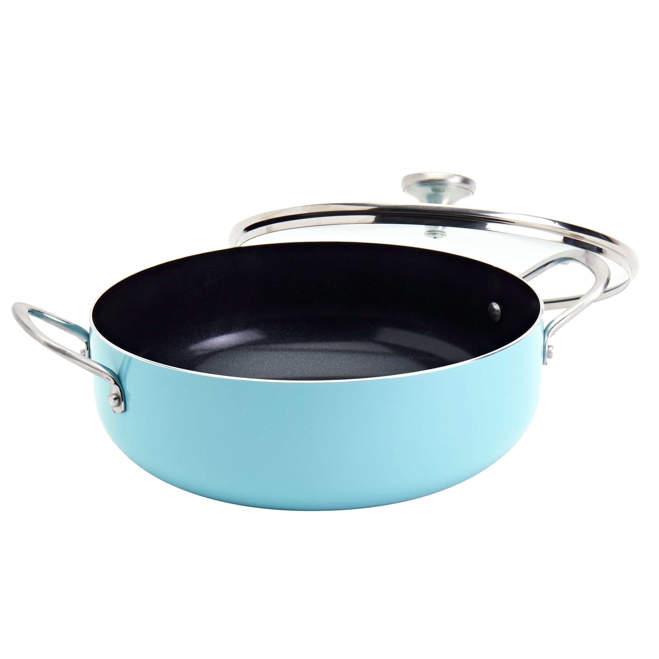 Infuse 6Qt Nonstick Aluminum Covered Caldero Saute Pan, Aqua - Walmart.com