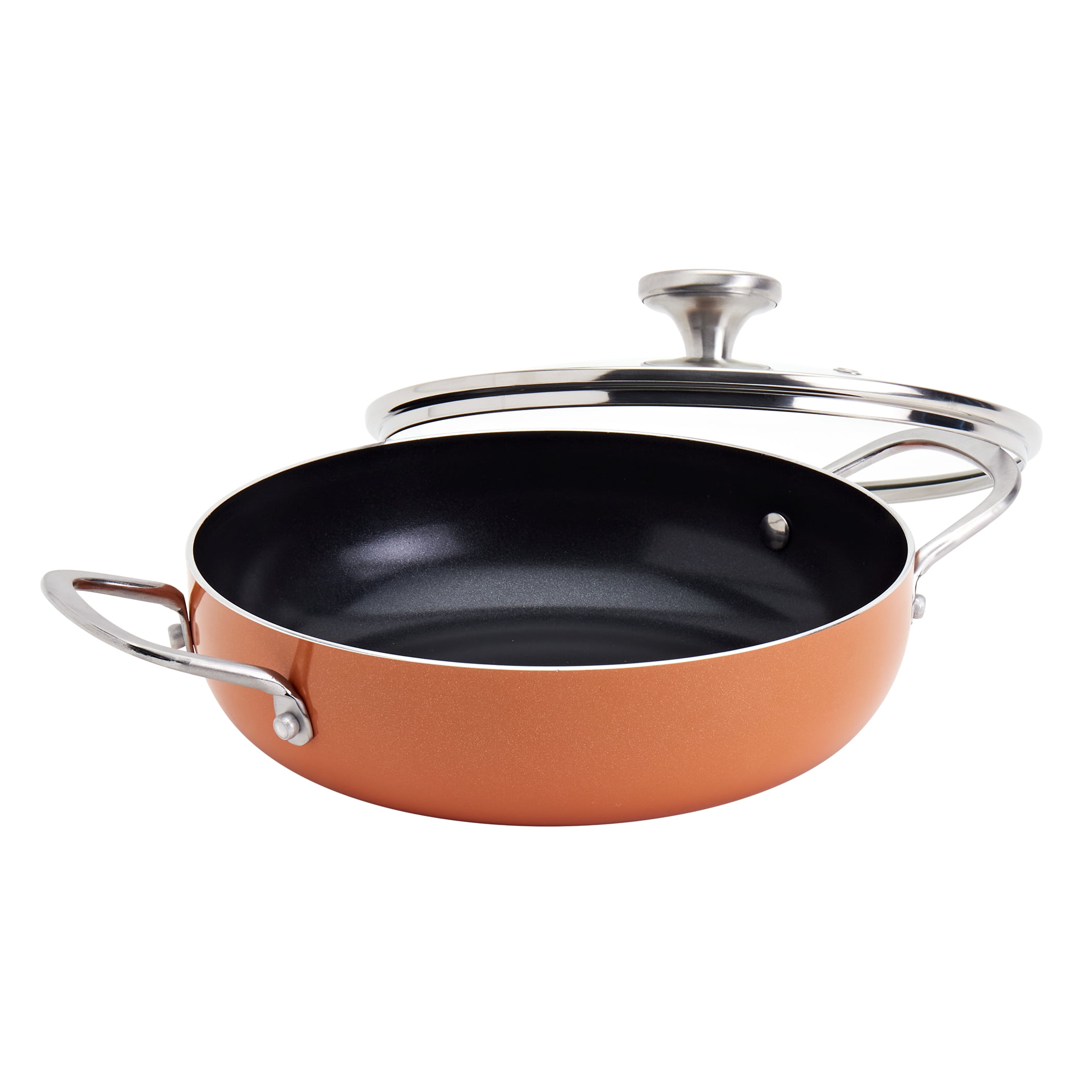 Infuse 6Qt Nonstick Aluminum Covered Caldero Saute Pan, Orange ...