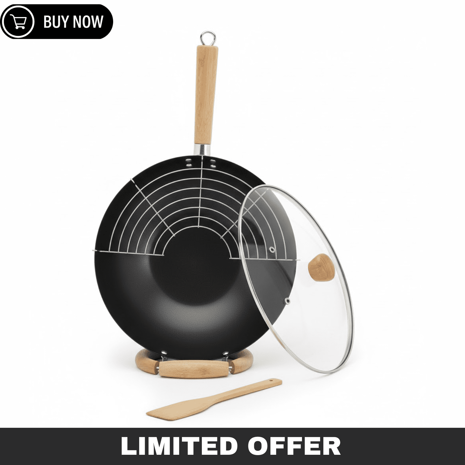 Infuse Spirits 4-pc. Wok Set, Black - Walmart.com