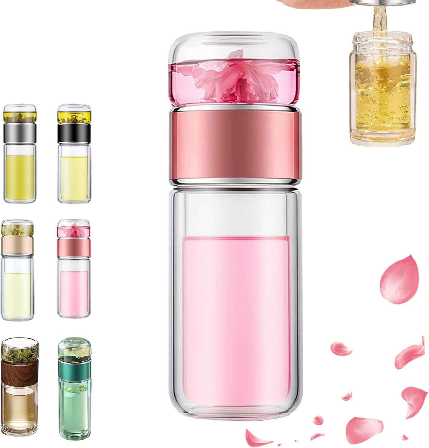 Infusifie Tea Infuser, 2025 New Glass Tea Infuser Bottle with Heat ...