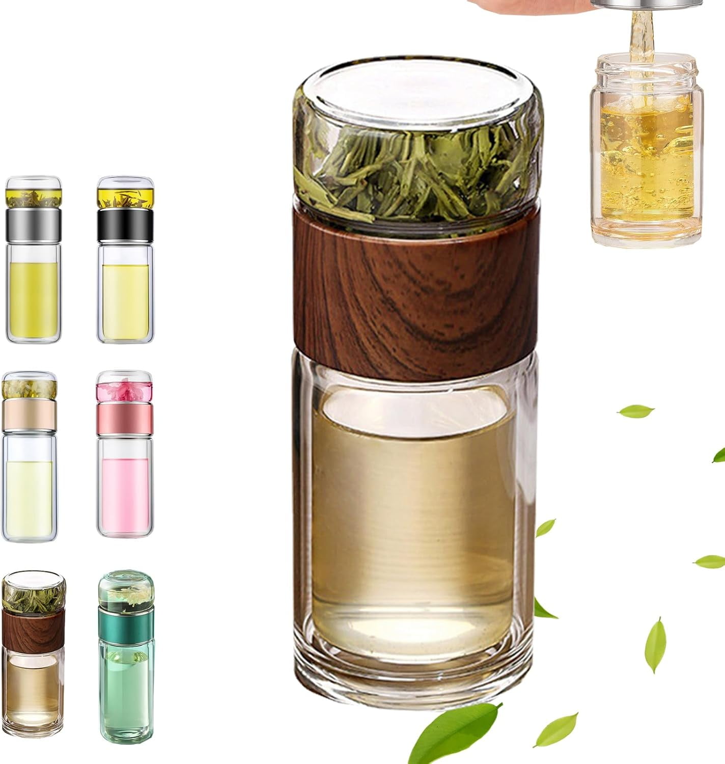 Infusifie Tea Infuser, 2025 New Glass Tea Infuser Bottle with Heat ...