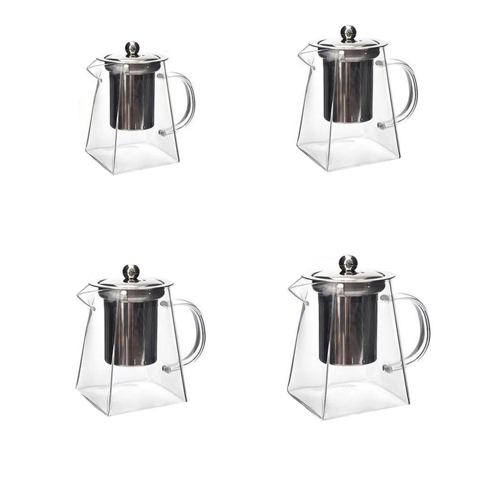 Infusion Glass Teapot Basdi Square Glass Tea Set - Stainless Steel ...