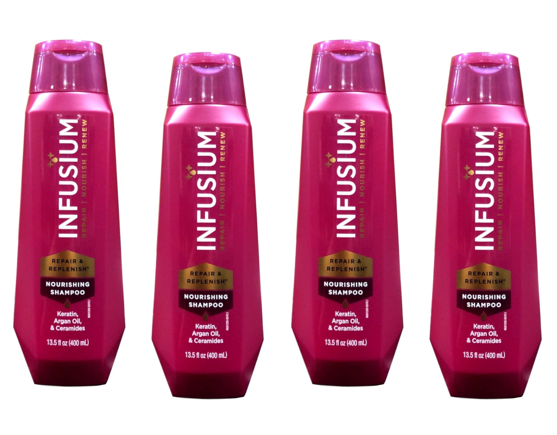 Infusium Repair & Replenish Shampoo 13.5 oz, Pack of 4, Avocado & Olive ...
