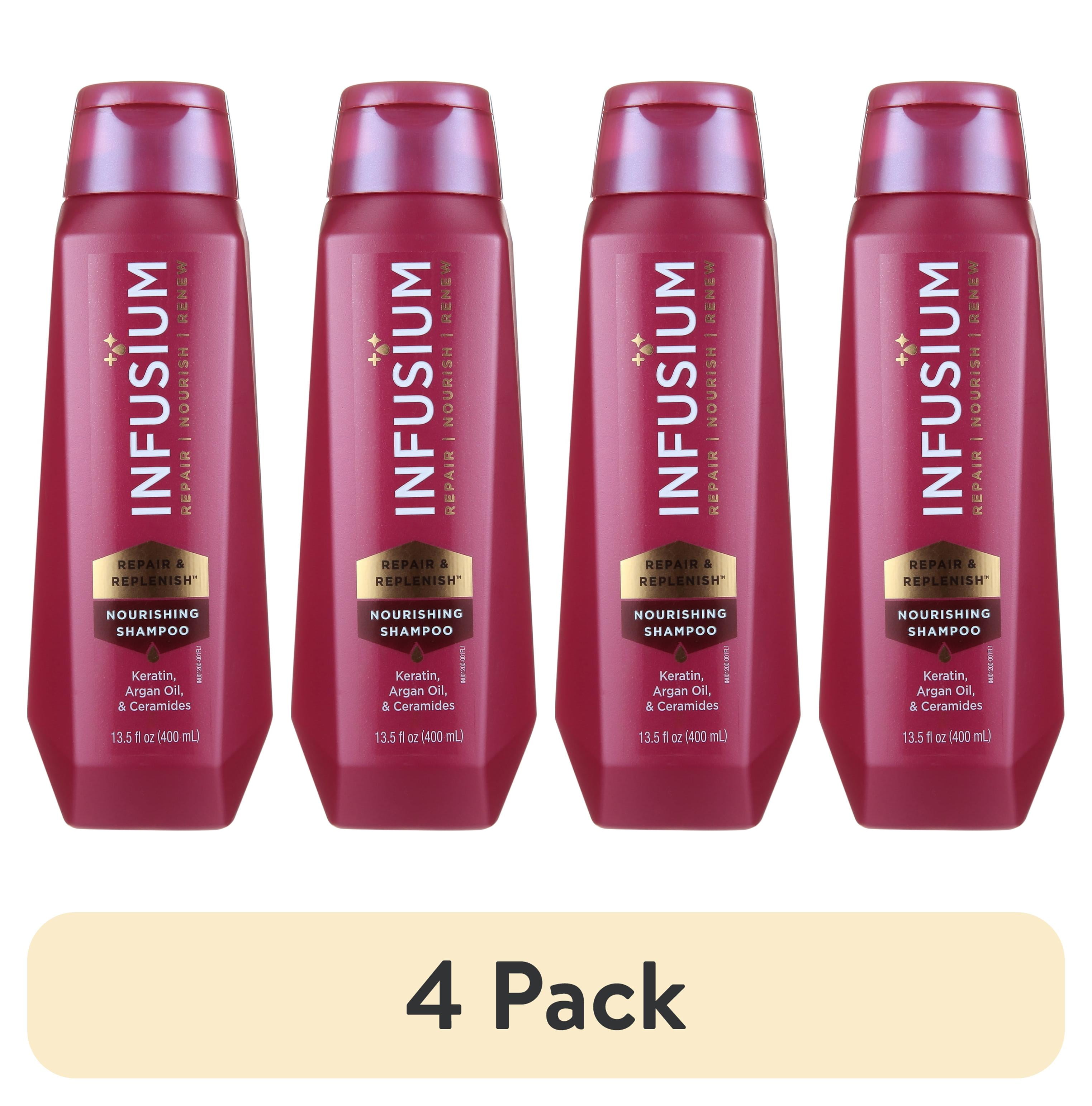 (4 pack) Infusium Repair & Replenish Nourishing Shampoo, with Keratin ...