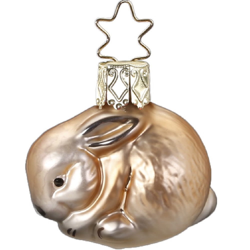 Inge Glas German Made Glass Bunny Rabbit Christmas Tree Ornament, 1.4 ...