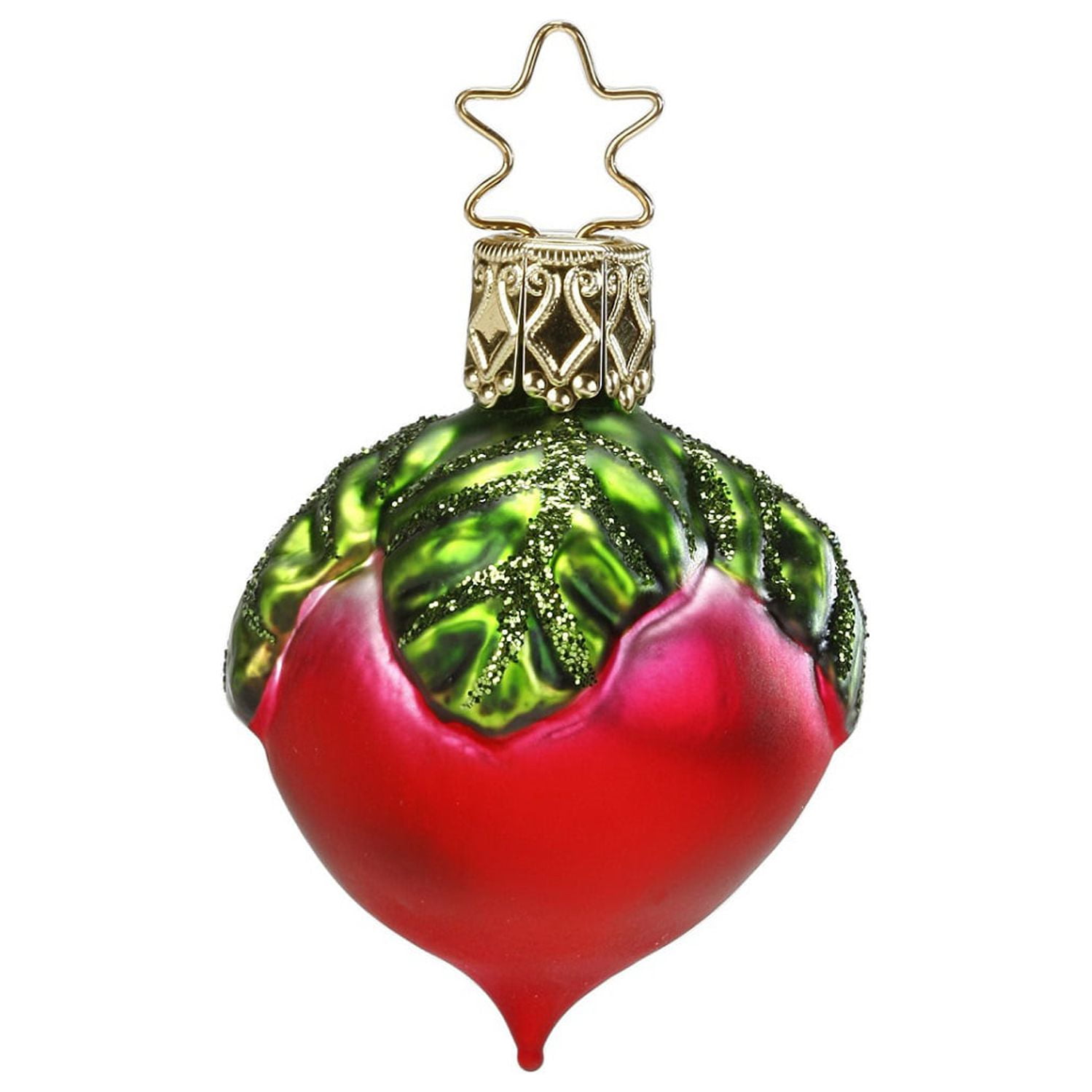 Inge Glas Robust Radish Glass Root Vegetable Ornament 103013 - Walmart.com