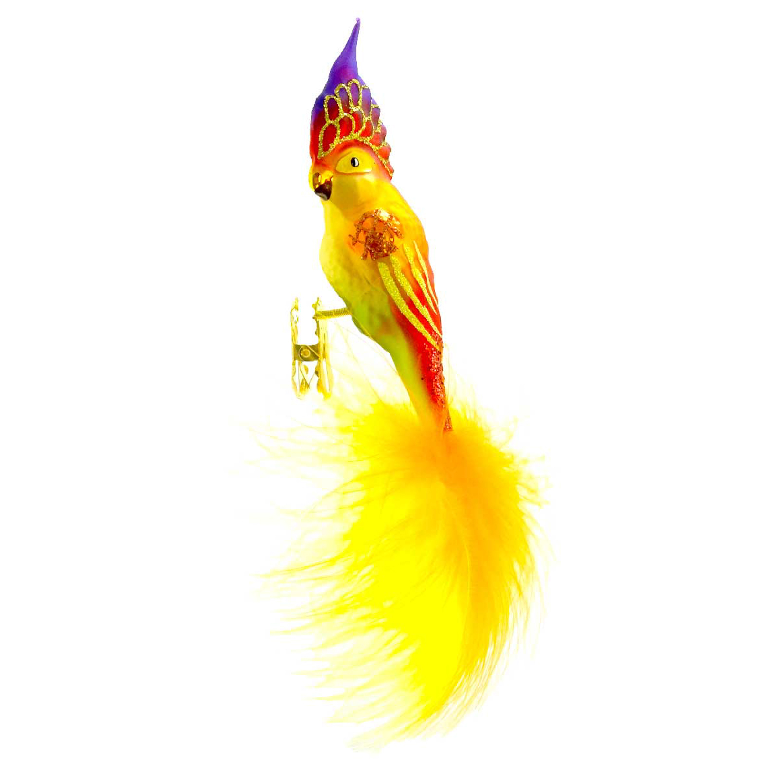 Inge Glas TROPICAL PARROT Glass Clip On Bird Feather 10045S07 - Walmart.com