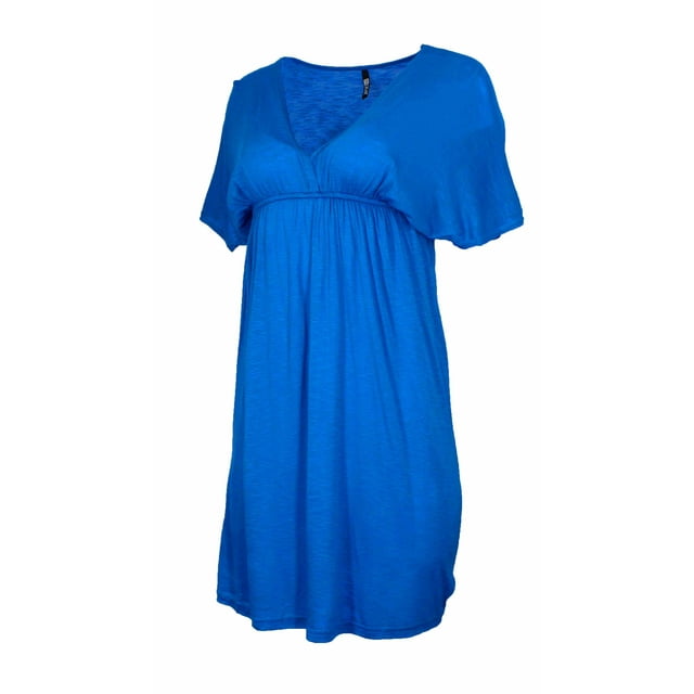 Ingear Womens Low Cut Neck Swimsuit Cover Up Lightweight Short Slub ...