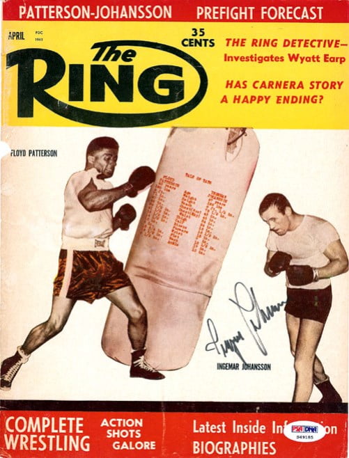 Ingemar Johansson Autographed The Ring Magazine Cover PSA/DNA #S49185 ...