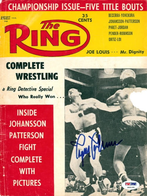 Ingemar Johansson Autographed The Ring Magazine Cover PSA/DNA #S49189 ...
