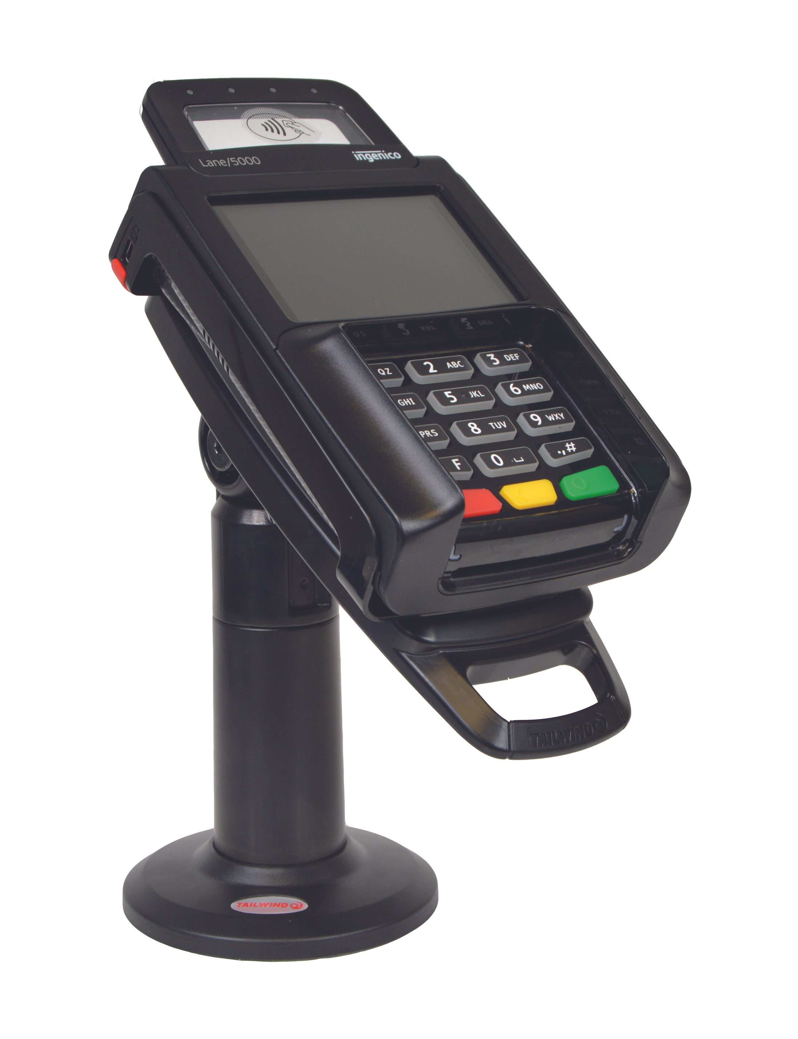 Ingenico Lane/5000 7" Key Locking Pole Mount Terminal Stand- Slim ...