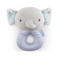 Ingenuity Premium Soft Plush Ring Rattle - Van the Elephant, Ages ...
