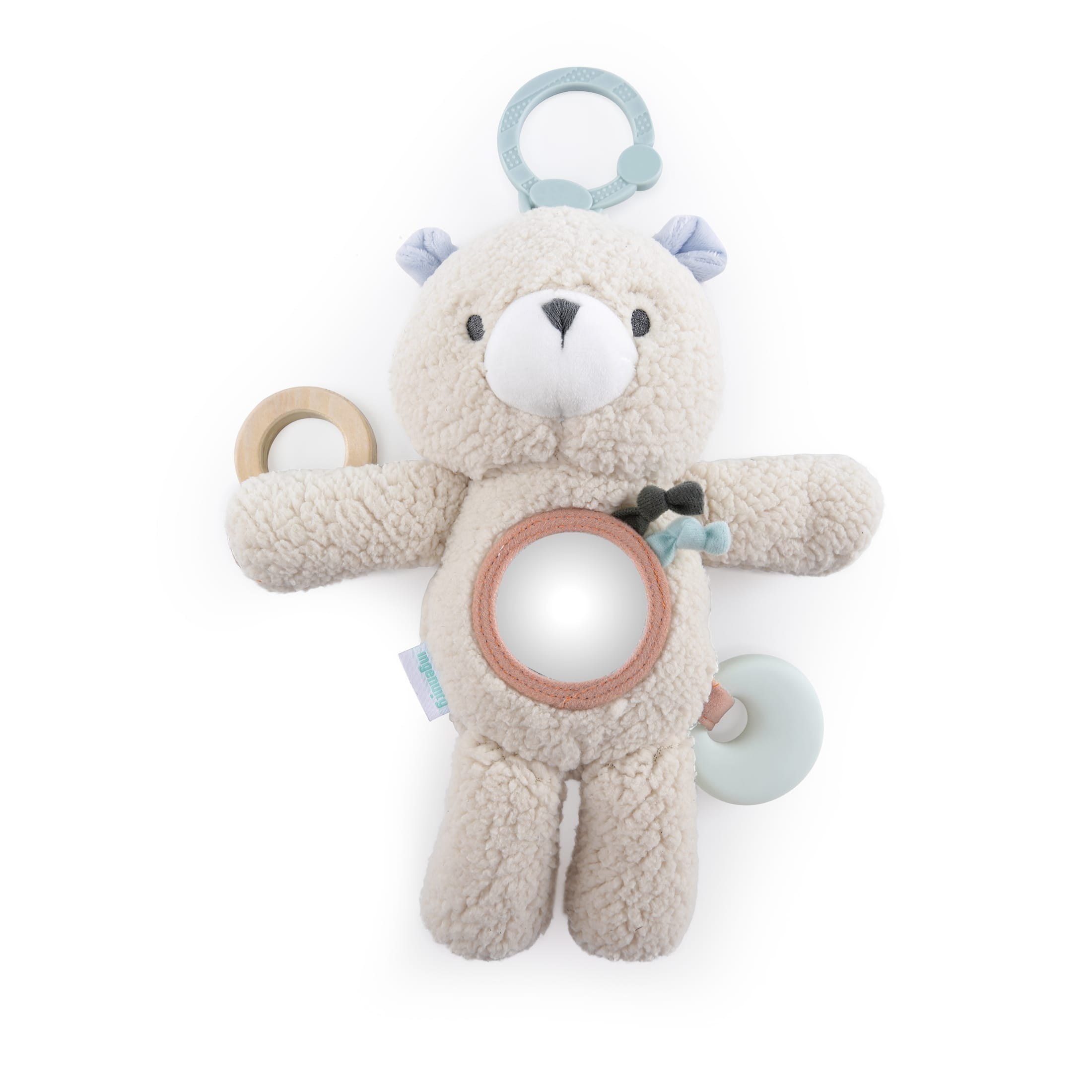 Ingenuity Premium Soft Plush Travel Activity Toy with Wooden Teethers ...