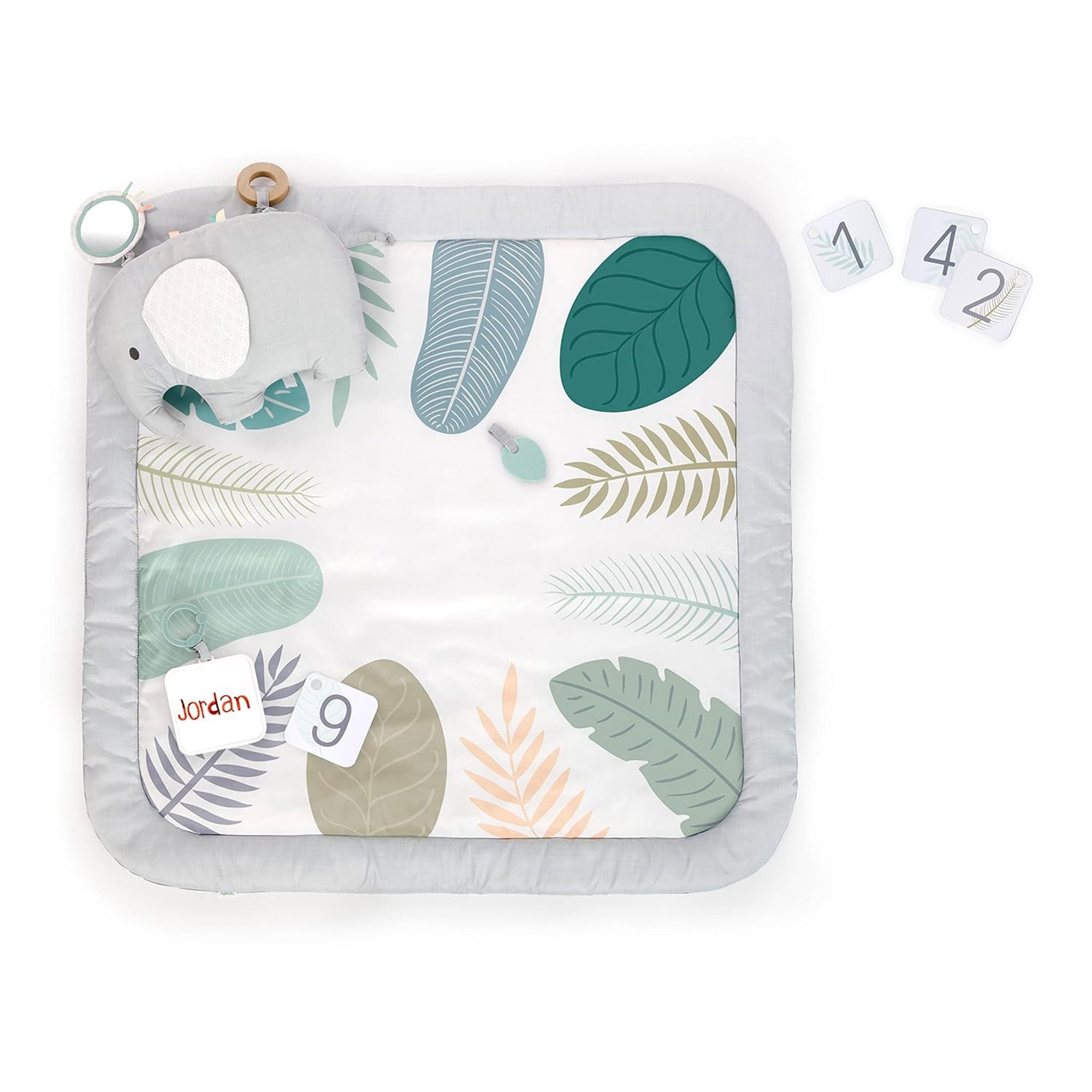 Ingenuity Sprout Spot Newborn Baby Milestone Play Mat for Tummy Time ...