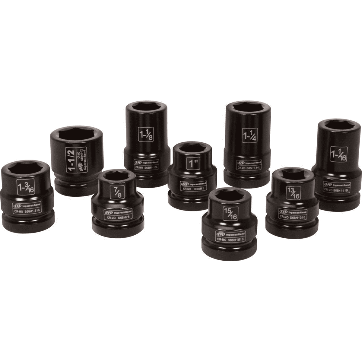 Ingersoll Rand 1" Drive Hex SAE Truck Service Impact Socket Set, 9 ...