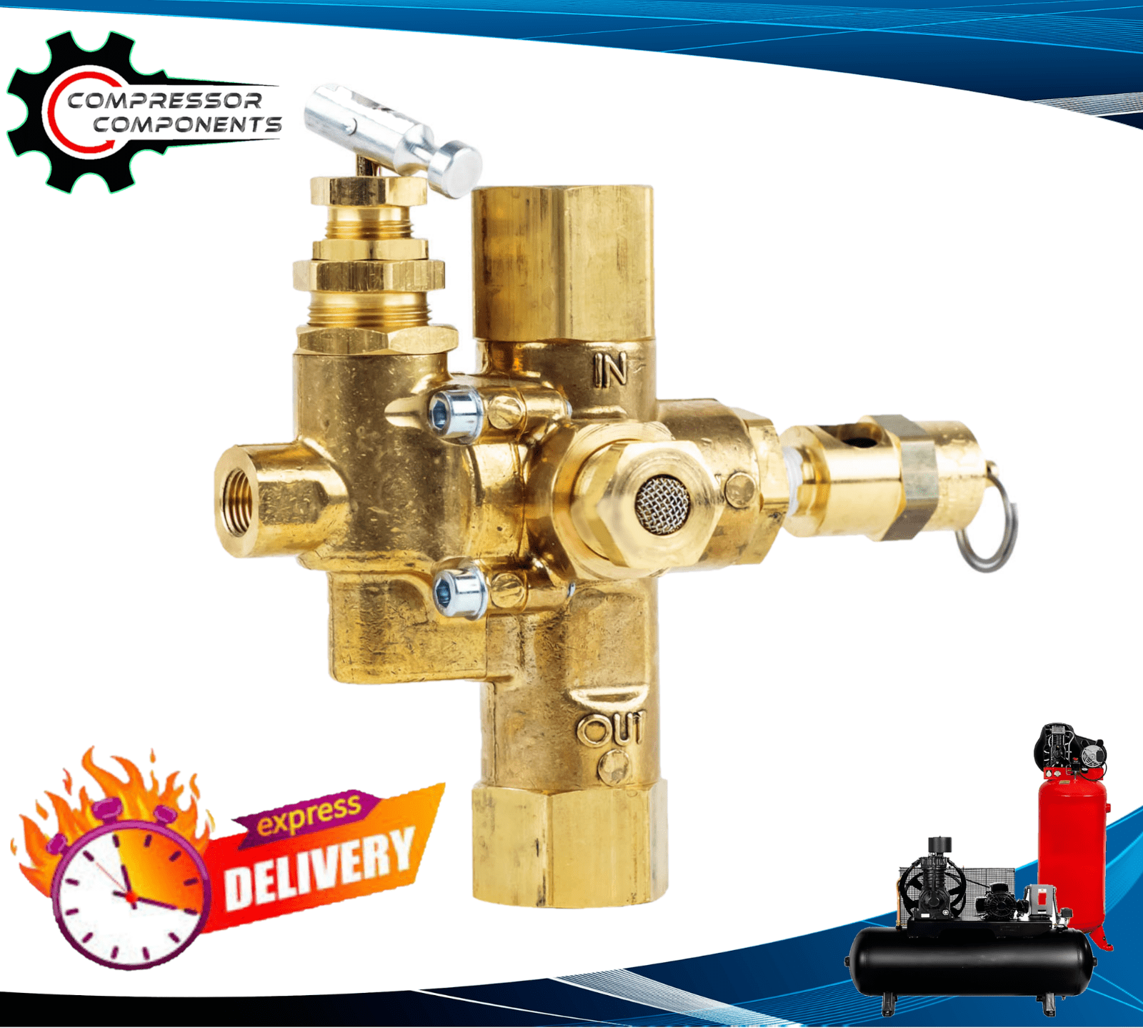 Ingersoll Rand 49816283C / Pilot Unloader Check VALVES T30 Gas Power ...