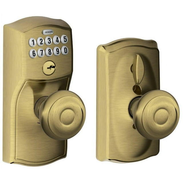 SCHLAGE Secure Door Camelot Keypad Entry, Flex-Lock, Georgian Style ...