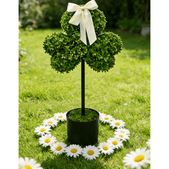 Inglocoh 2026 31 Inches Boxwood Artificial Topiary with Bowknot, St ...