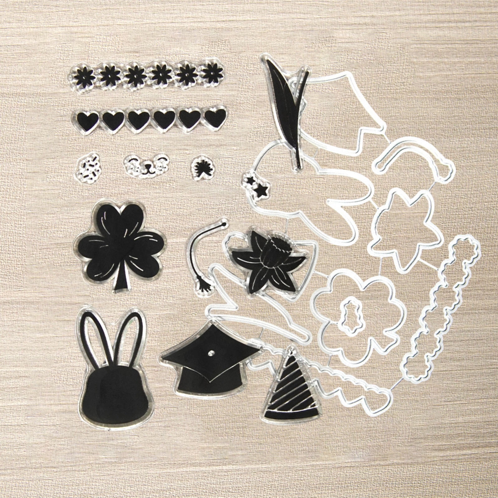 Inglocoh Multi-Design Clear Stamps & Cutting Dies Set for Card Making ...