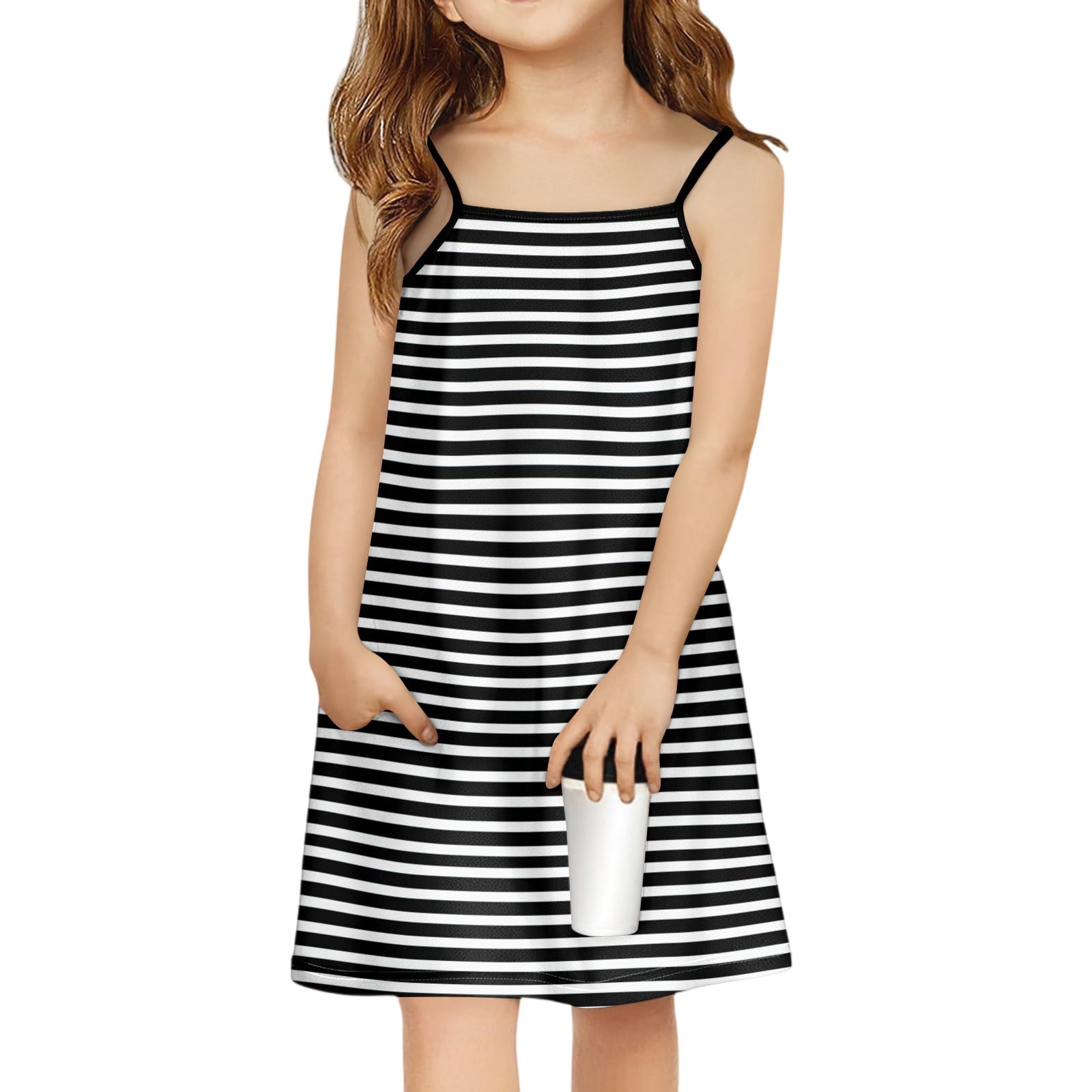 Inglocry Girls Summer Sundress Tween Sun Dresses Summer Fashion Midi ...