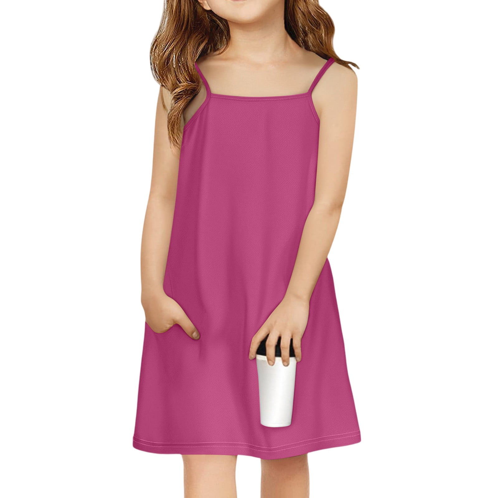 Inglocry Girls Summer Sundress Tween Sun Dresses Summer Fashion Midi ...