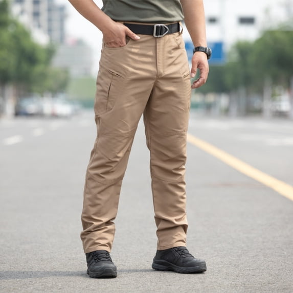 Inglocry Men's Hiking Cargo Pants Multi Pockets Nylon Strech ...