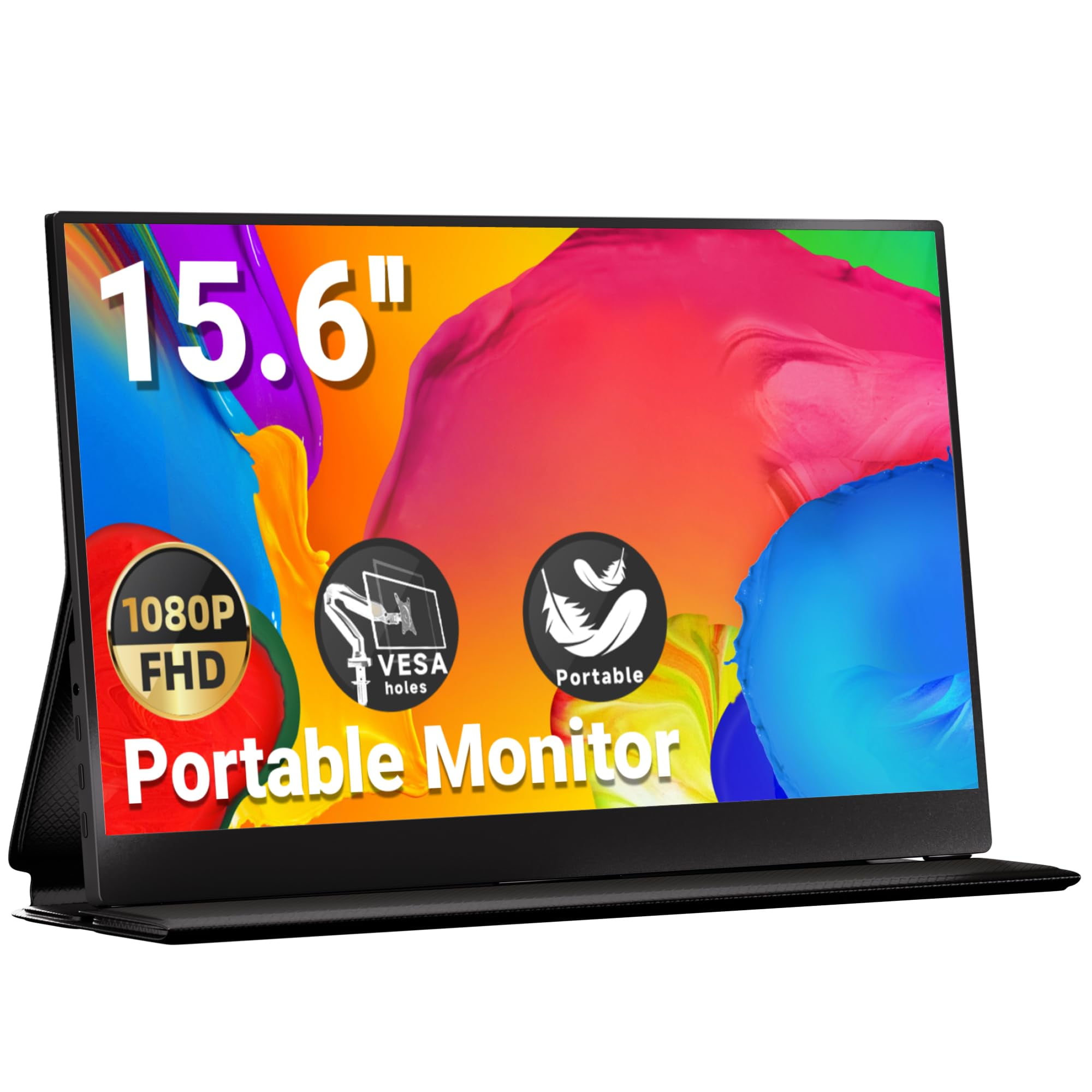 Ingnok Portable Monitor, 15.6inch FHD 1080P Travel Monitor, Ultra-Thin ...