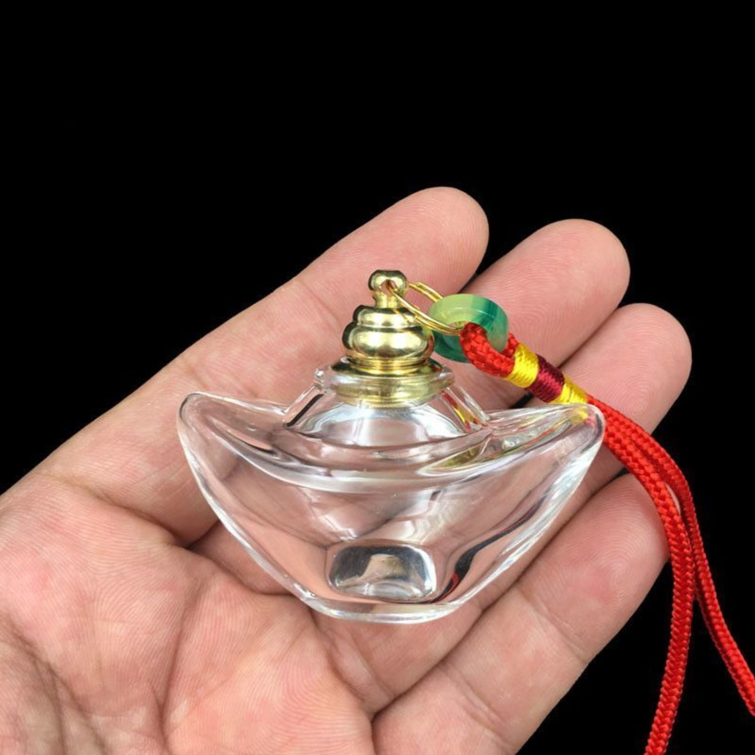 Ingot Shaped Glass Jar With Rope Large Mouth Container For Coin Bean ...