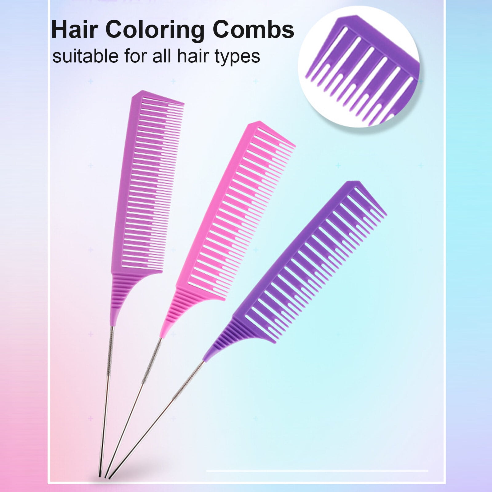 Ingrid Hair Styling Combs Tailed Comb Set Coloring Dyeing Comb Salon ...