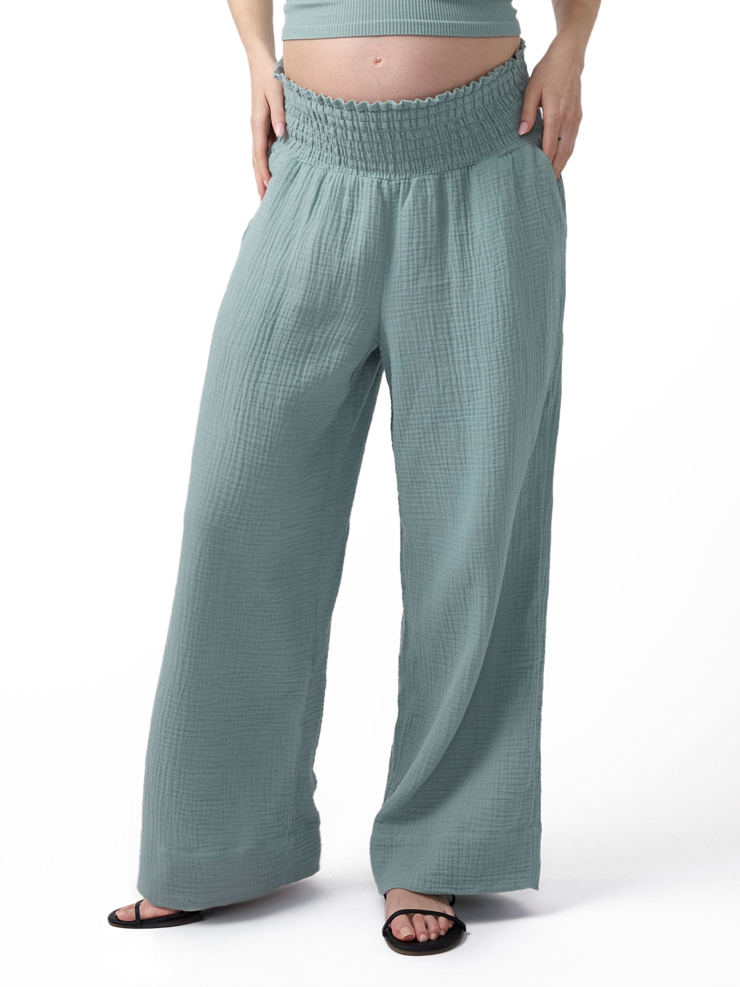 Ingrid & Isabel For Every Belly Women's Maternity Wide Leg Gauze Pant ...