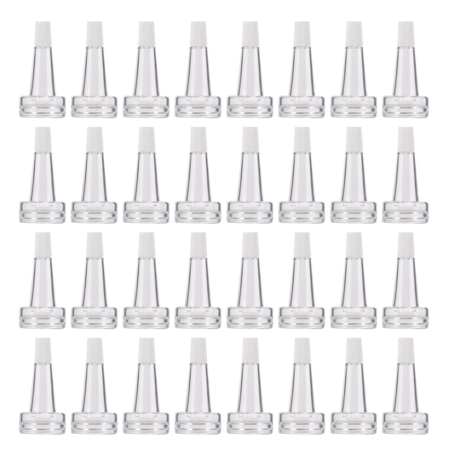 Ingridstore 100Pcs Vial Bottles Essence Liquid Bottles Caps Transparent ...