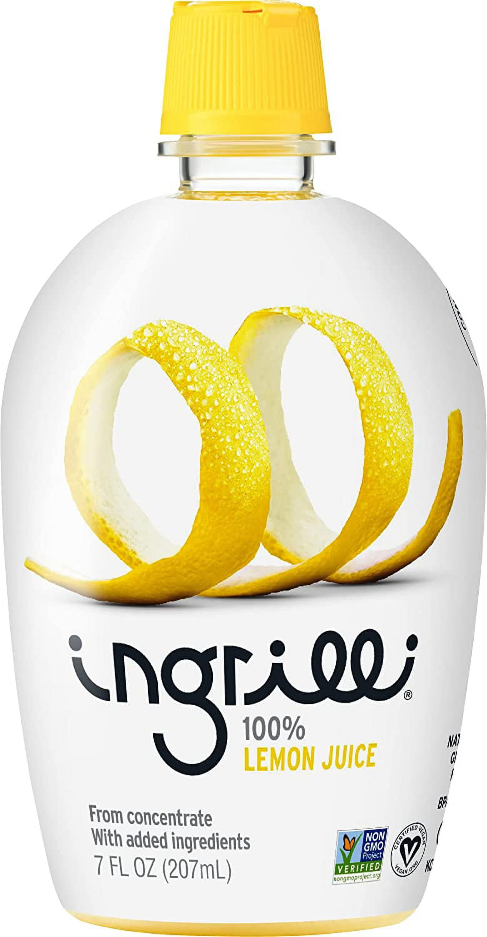 Ingrilli 100% Lemon Juice from Concentrate, 7 Fl Oz Squeeze Bottles ...