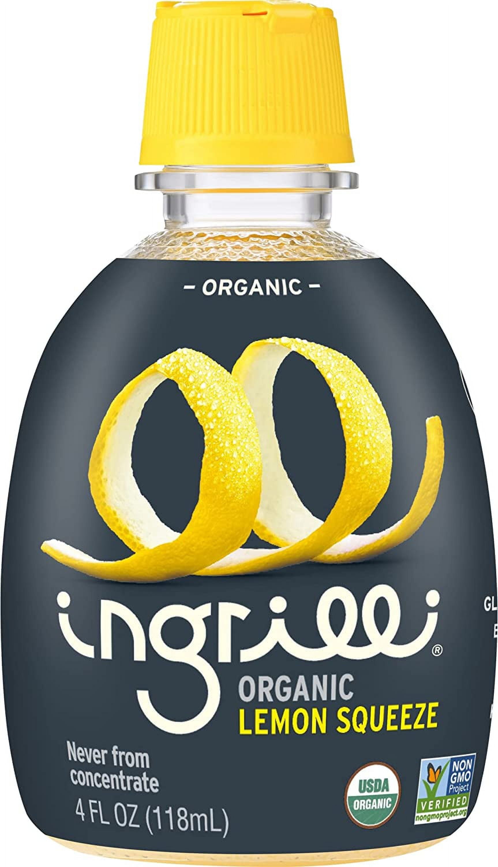 Ingrilli Organic Lemon Squeeze, 4 Fl Oz Bottle (Pack of 12) - Walmart.com